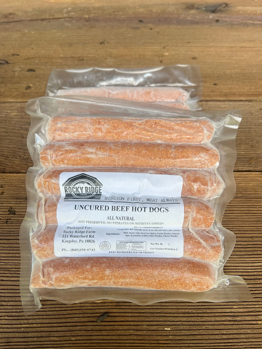 Uncured Beef Hot Dogs – Rocky Ridge Farms